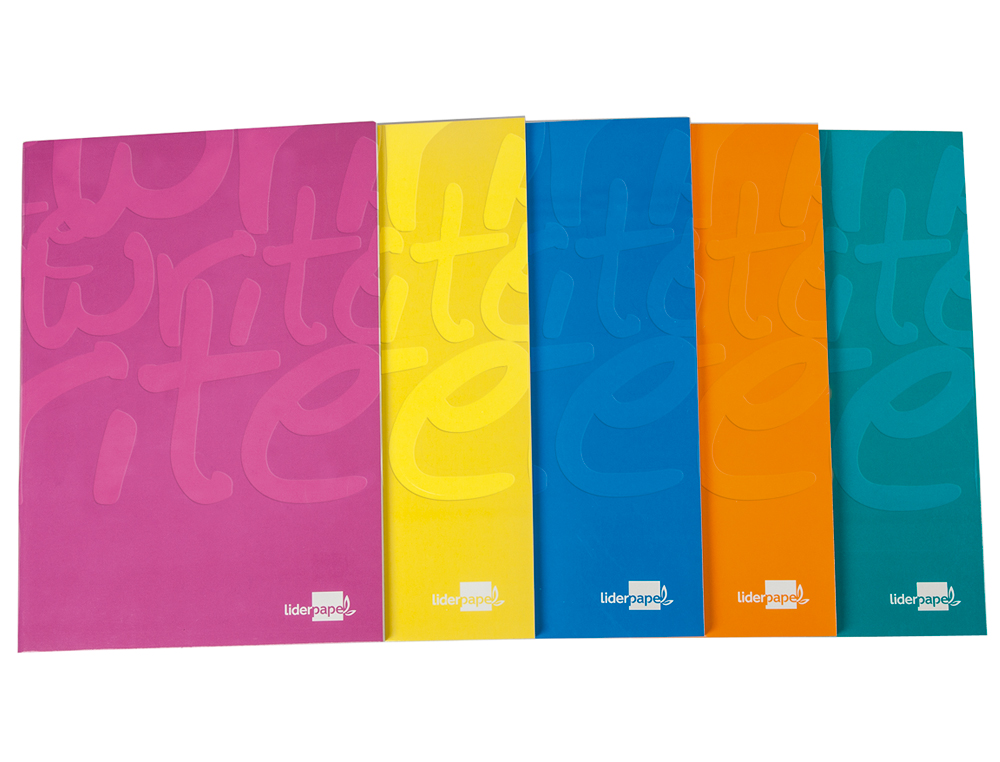 Caderno escolar agrafado liderpapel 80 folhas din a4 quad 60 gr cores ...