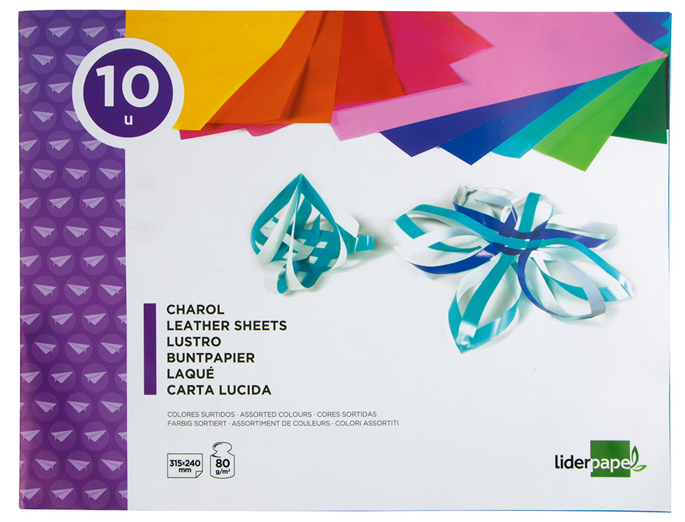 Bloco de Papel de Lustro Liderpapel 10 Folhas várias cores - Papelaria ...