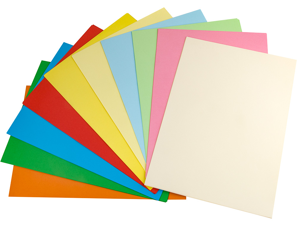 Papel de cor liderpapel din a4 80 gr pack de 100 folhas 25 cores ...