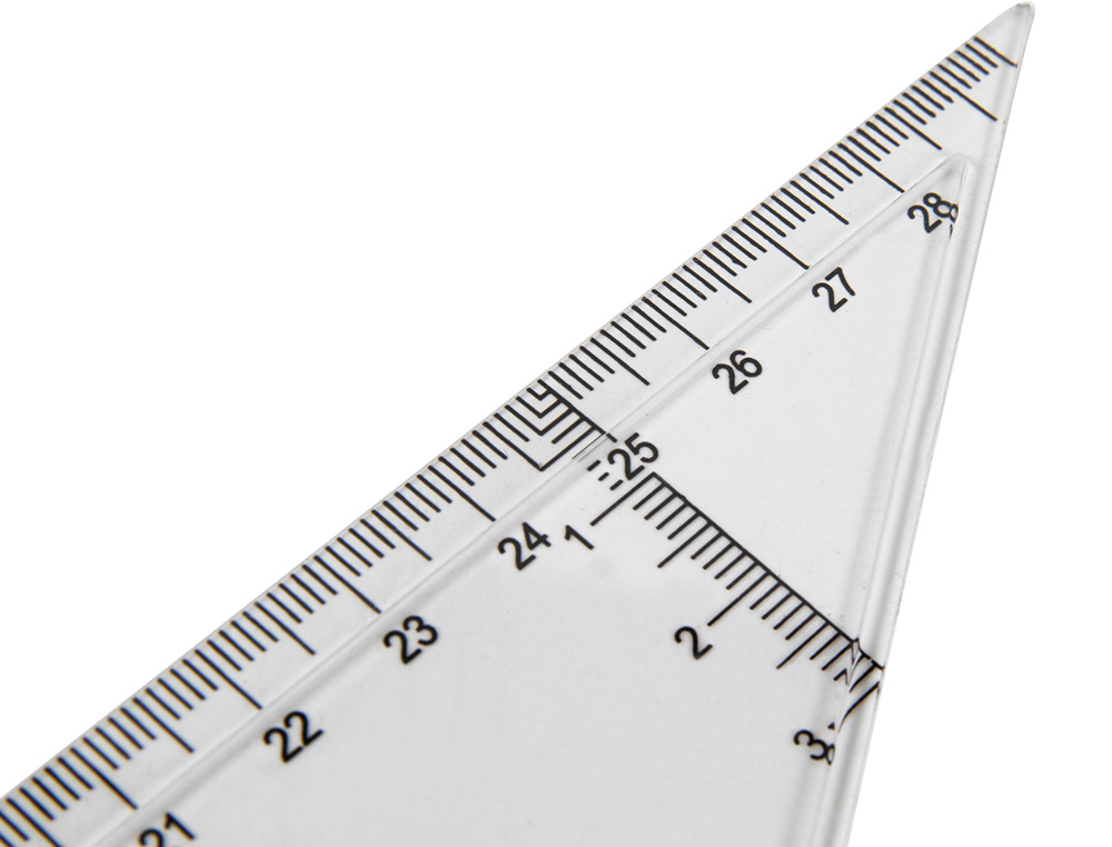 Esquadro Liderpapel - Triângulo Plástico - 30 cm - Papelaria - WOOK