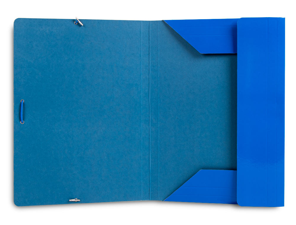 Pasta liderpapel com elasticos folio 3 abas cartao plastificado azul ...