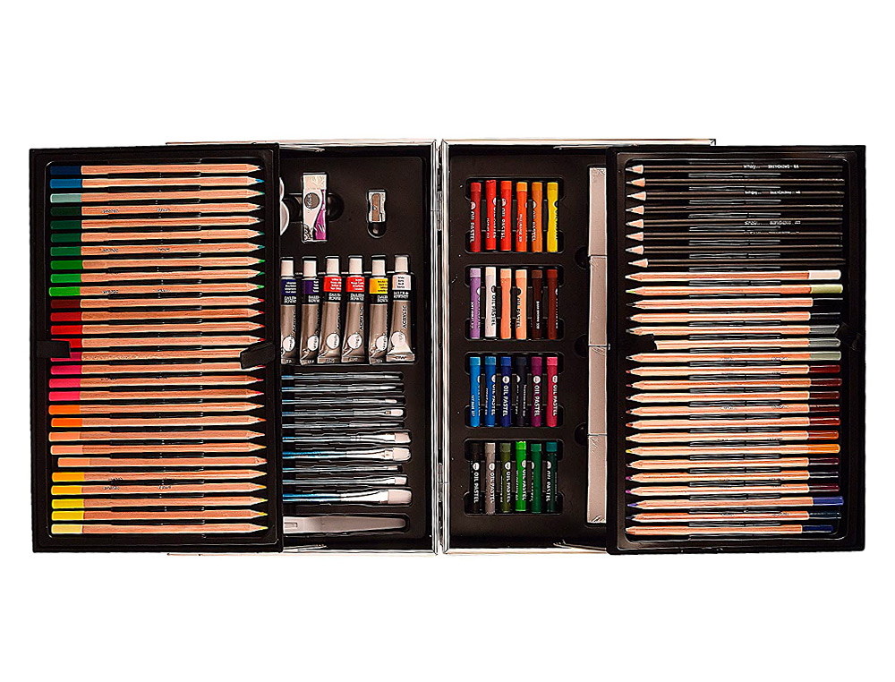 Conjunto Artístico Completo Daler Rowney Simply Mala C/122 Peças ...