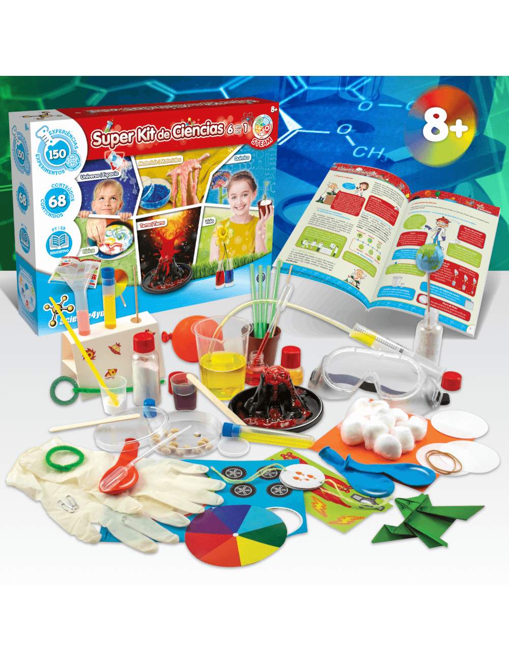 Science4you Super Kit de Ciências 6 Em 1 - Jogos e brinquedos - WOOK
