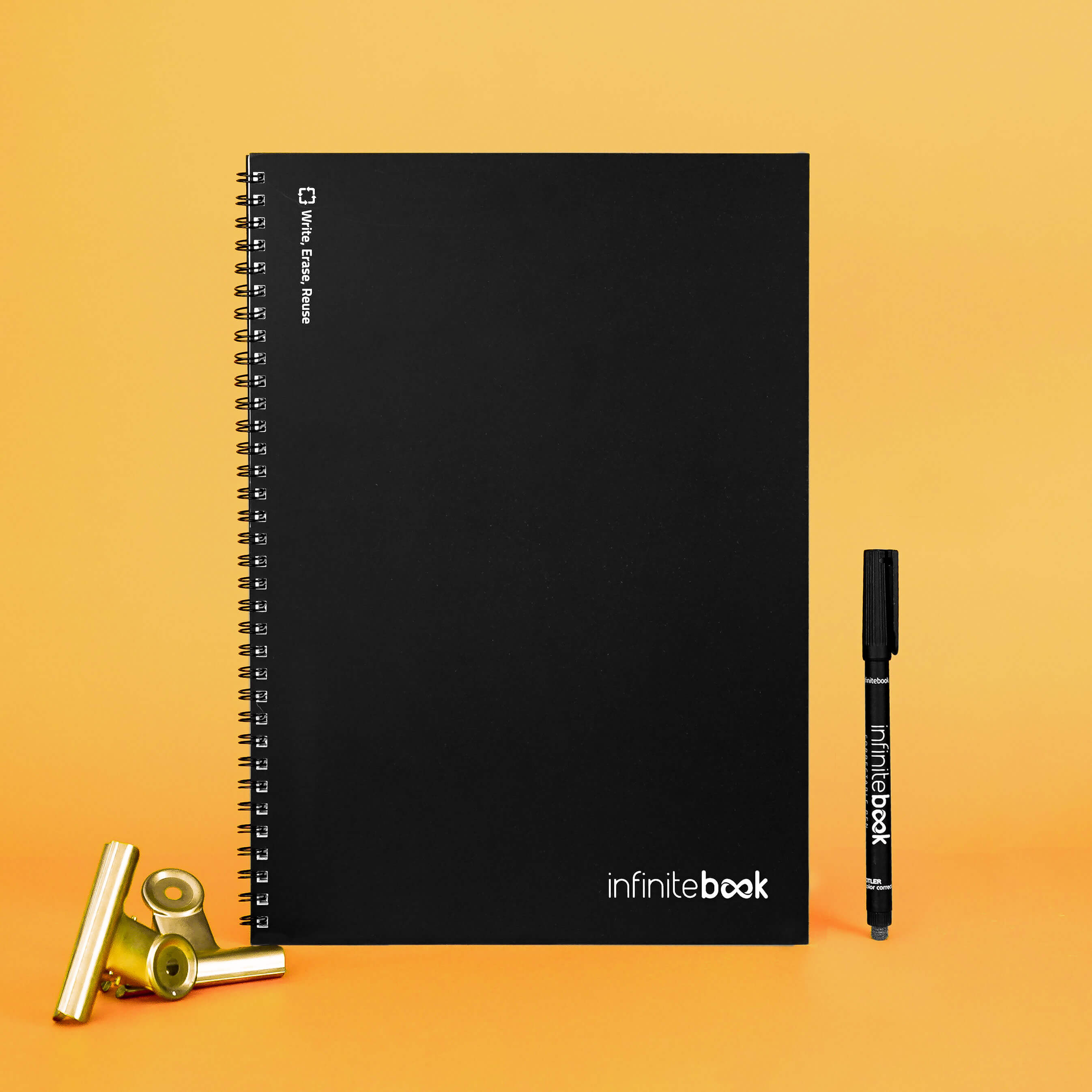 Infinitebook Liso A4 Preto - Papelaria - WOOK