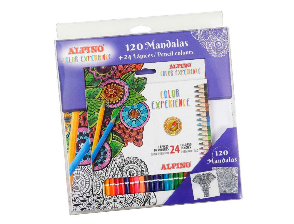 Set de desenho alpino color experience 24 lápis de cor e livro de 120 ...