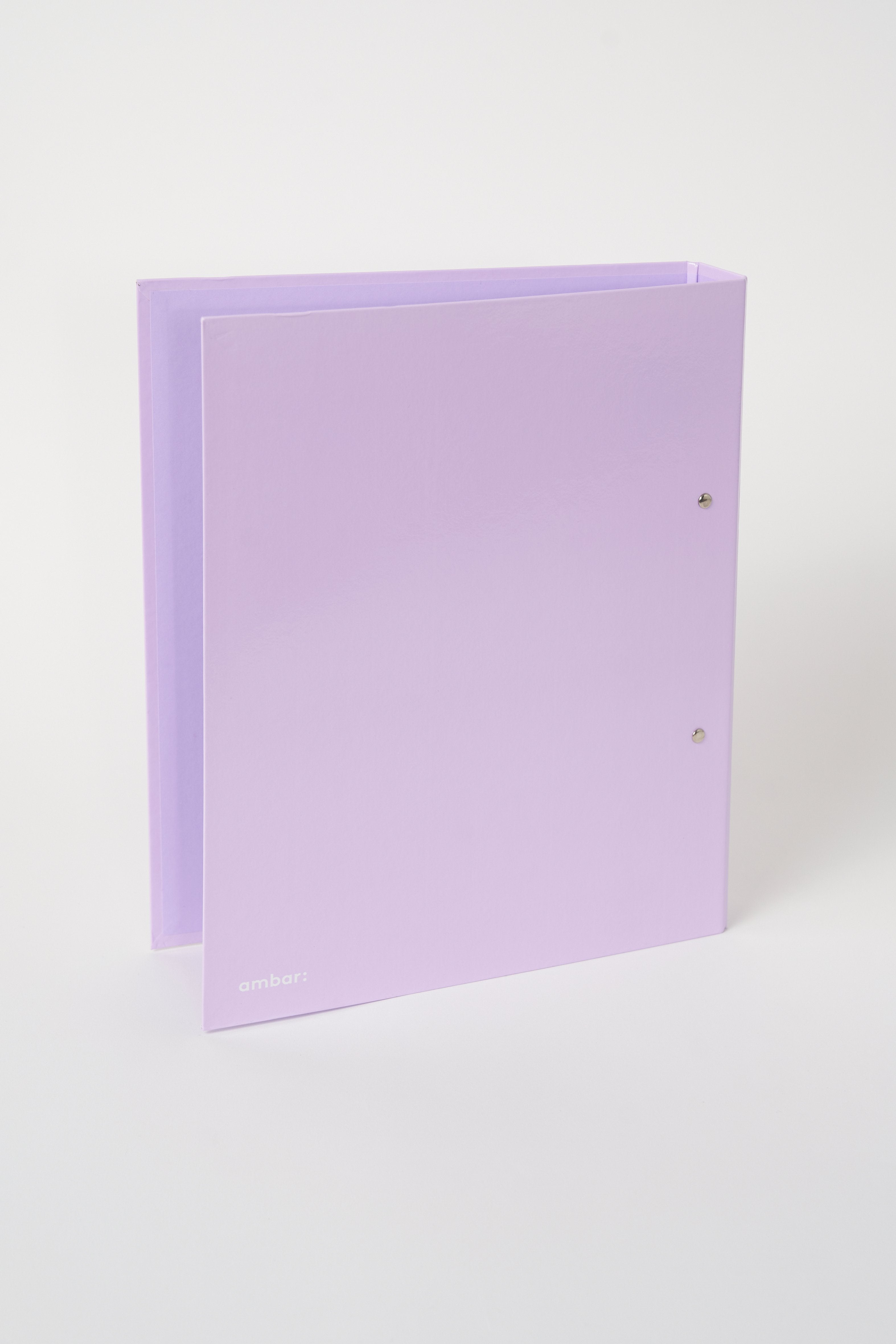 Capa Pastel A4 2 Argolas Lombada Estreita Roxo - Papelaria - WOOK