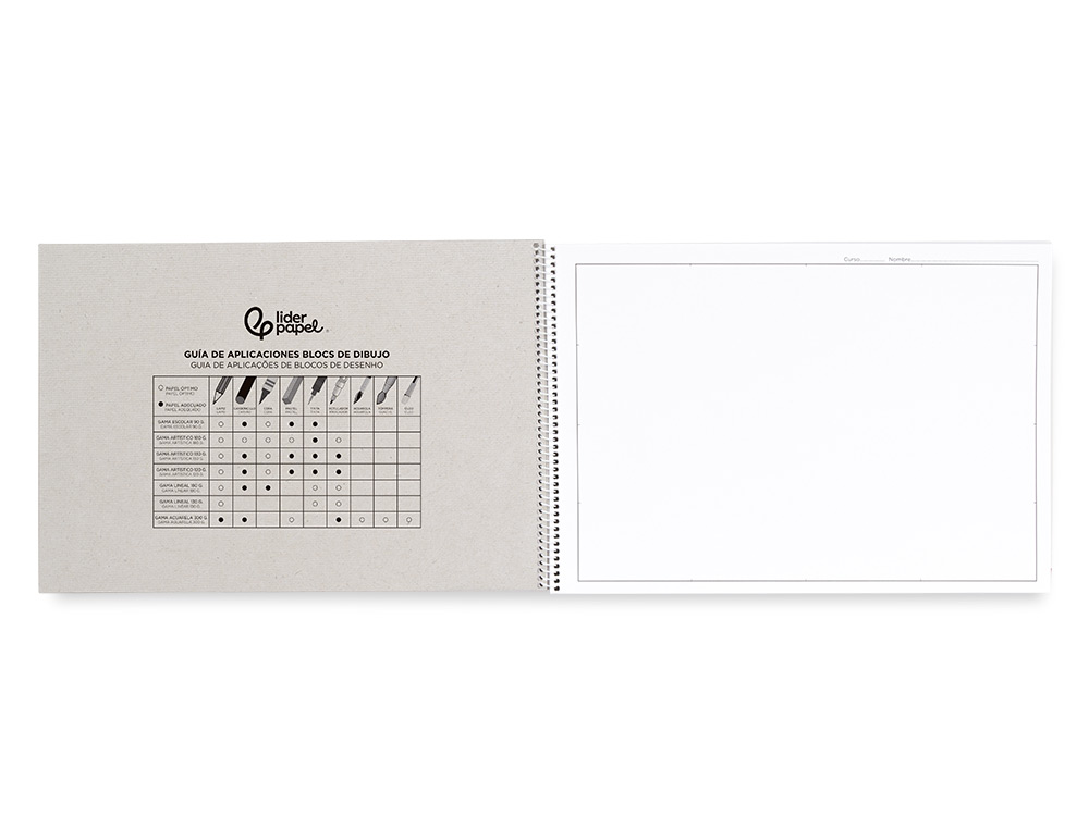 Bloco de desenho liderpapel linear vanguarda 230x325mm 20 folhas 130 gr ...