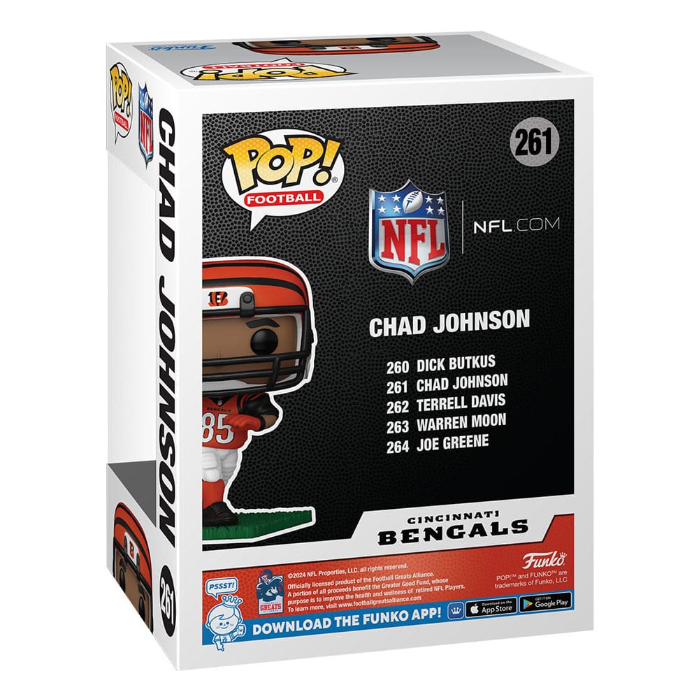Funko Pop! Sports NFL Vinyl Figure Bengals- Chad Johnson(85) 9 cm ...